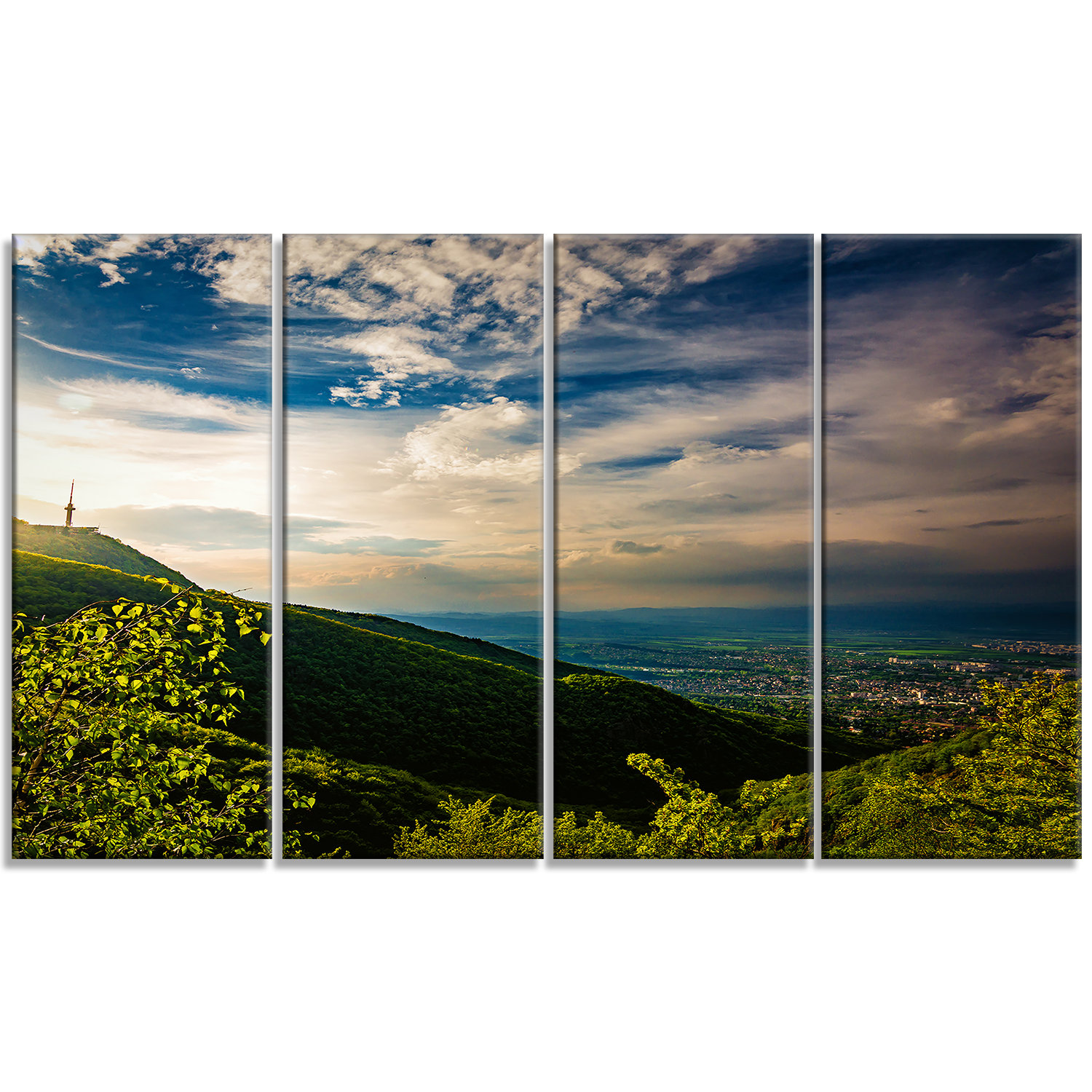 Design Art ' Vitosha Mountain Over Sofia Bulgaria' 4 Piece Photographic Print on Wrapped Canvas ...